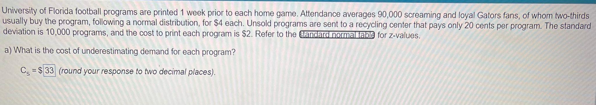 Solved Jniversity of Florida football programs are printed 1 | Chegg.com