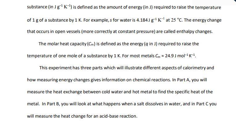 Solved Hello... I need your help with chemistry 1 lab: The | Chegg.com