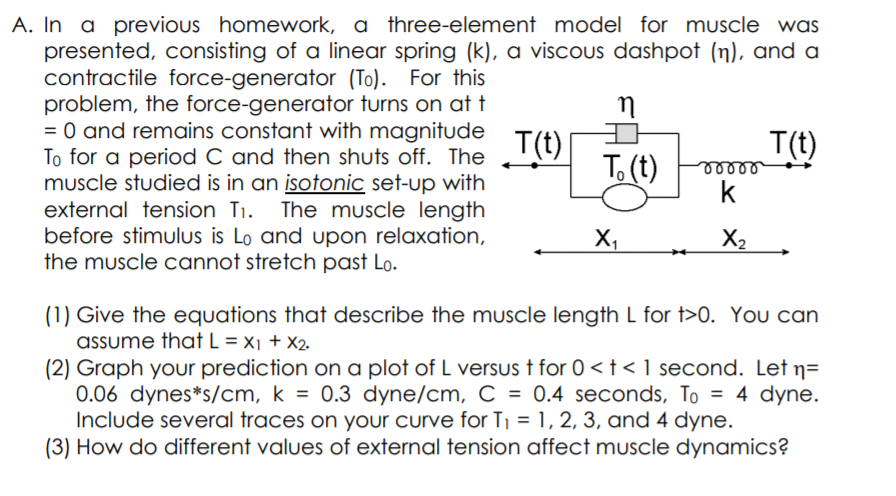 A. In a previous homework, a three-element model for | Chegg.com