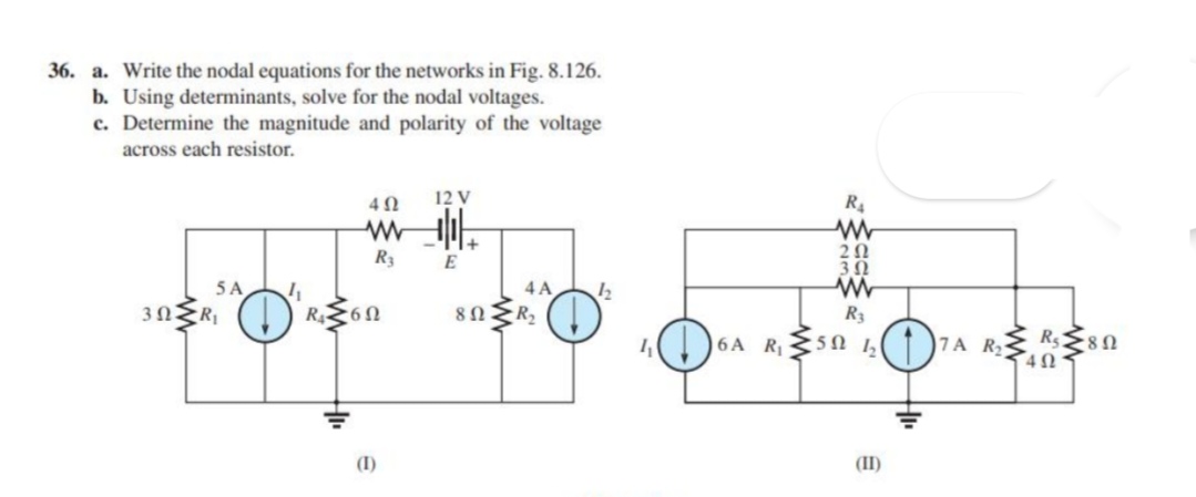 36. ﻿a. ﻿Write the nodal equations for the networks | Chegg.com