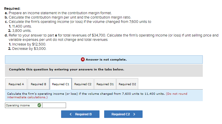 Solved Problem 12-21 (Algo) Prepare a contribution margin | Chegg.com