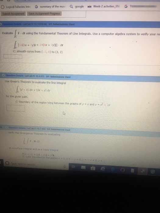 Solved Evaluate Integral C F.dr using the fundamental | Chegg.com