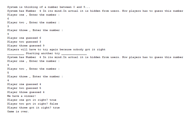 Solved Write a console application in JAVA that plays a | Chegg.com