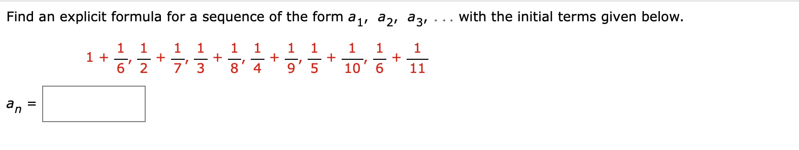 Solved Find an explicit formula for a sequence of the form | Chegg.com