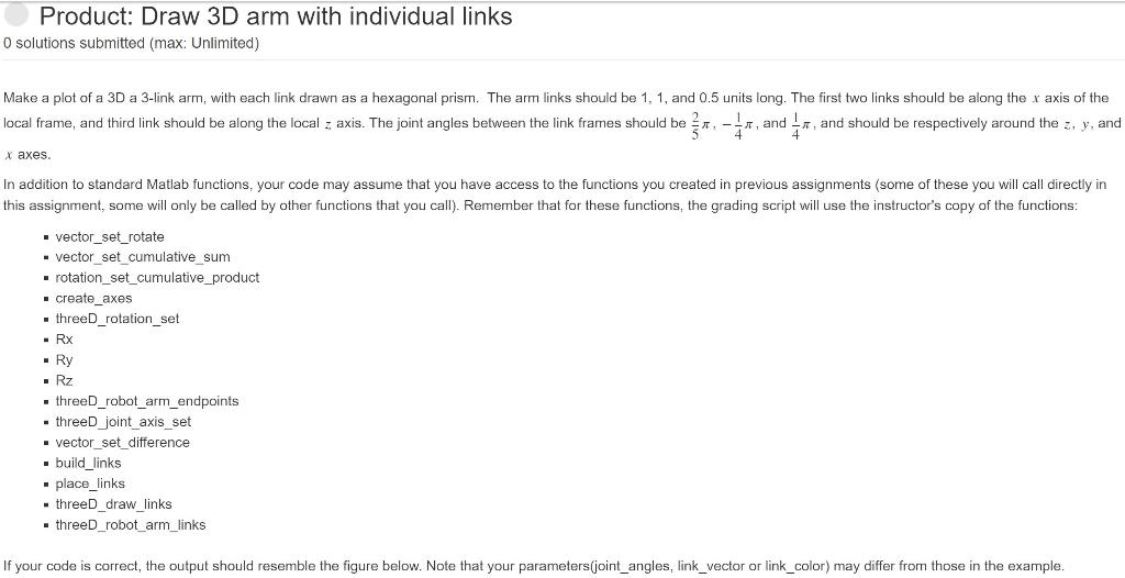 Product: Draw 3D arm with individual links O | Chegg.com