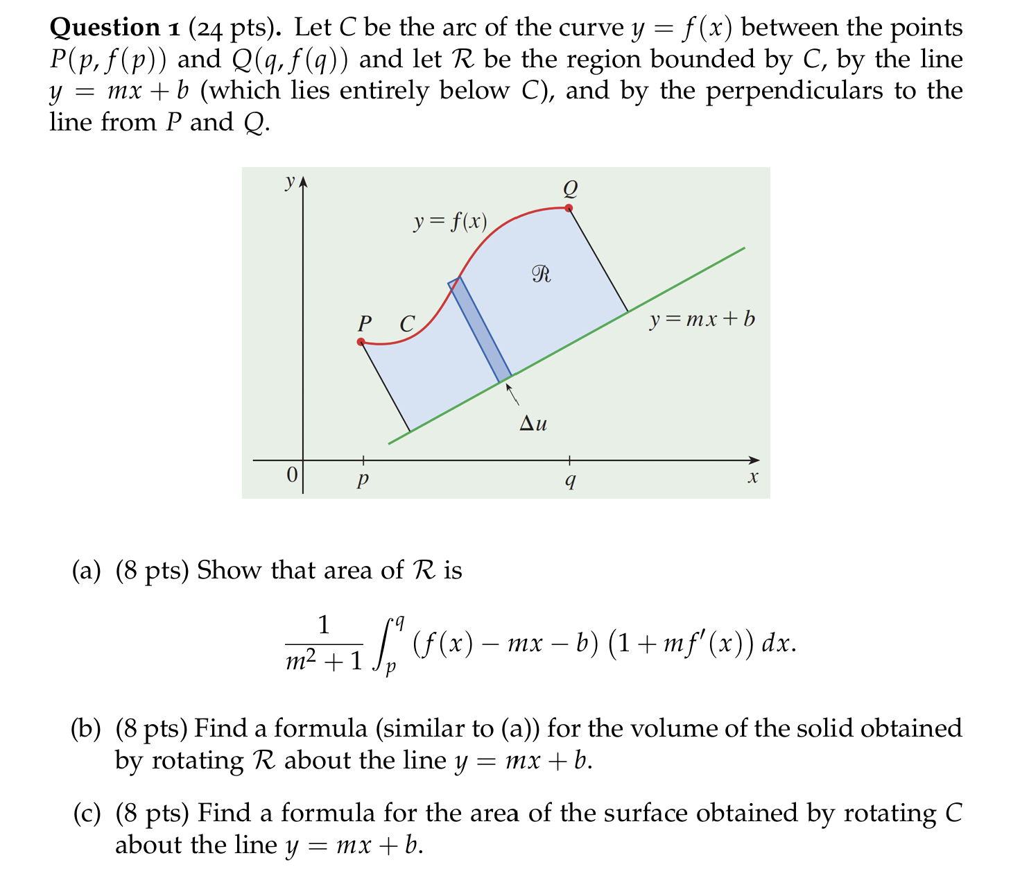 Solved Let C be ﻿the arc of ﻿the curve y = f(x) ﻿between the | Chegg.com