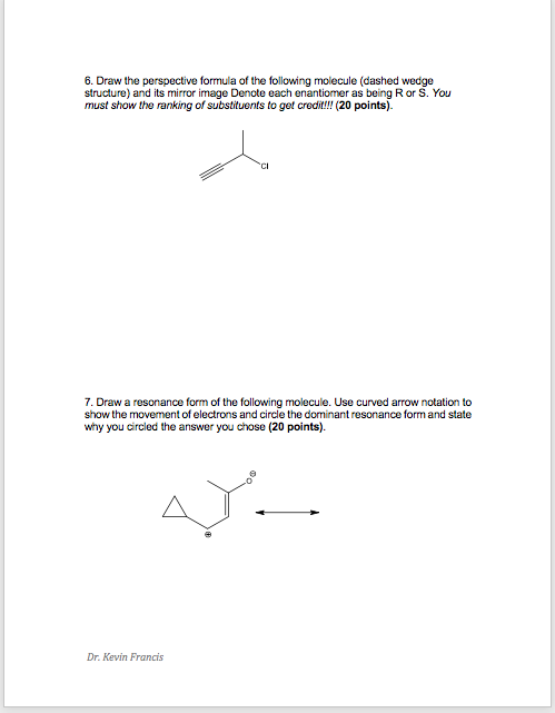 Solved 6. Draw the perspective formula of the following | Chegg.com
