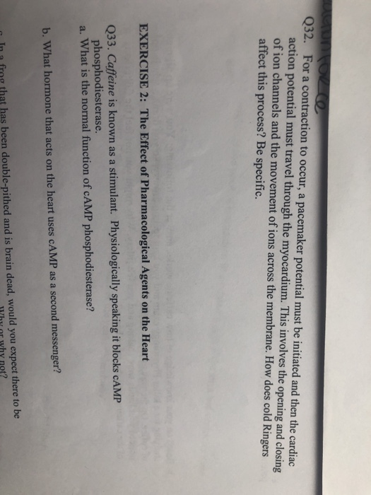 Solved 032. For a contraction to occur, a pacemaker | Chegg.com