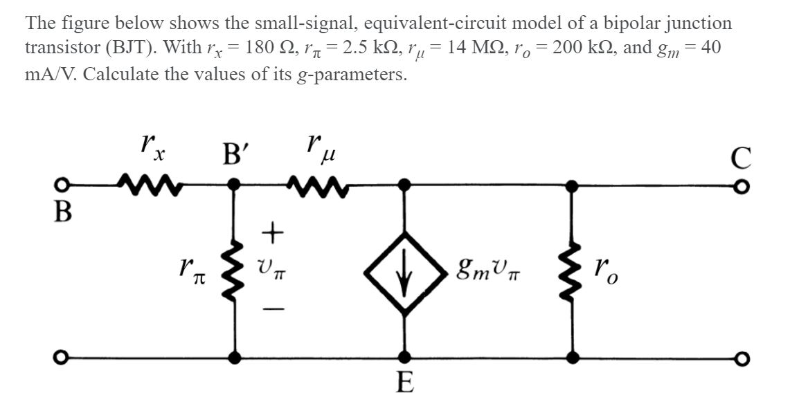 Solved The figure below shows the small-signal, | Chegg.com