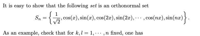 Solved (Fourier Series.) Consider the vector space | Chegg.com