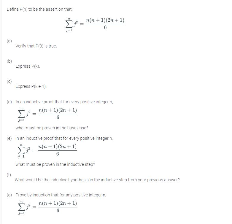 Solved Define P(n) to be the assertion that: 2 2 = n(n + | Chegg.com