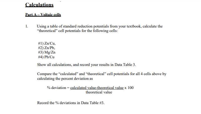 Solved Using a table of standard reduction potentials from | Chegg.com