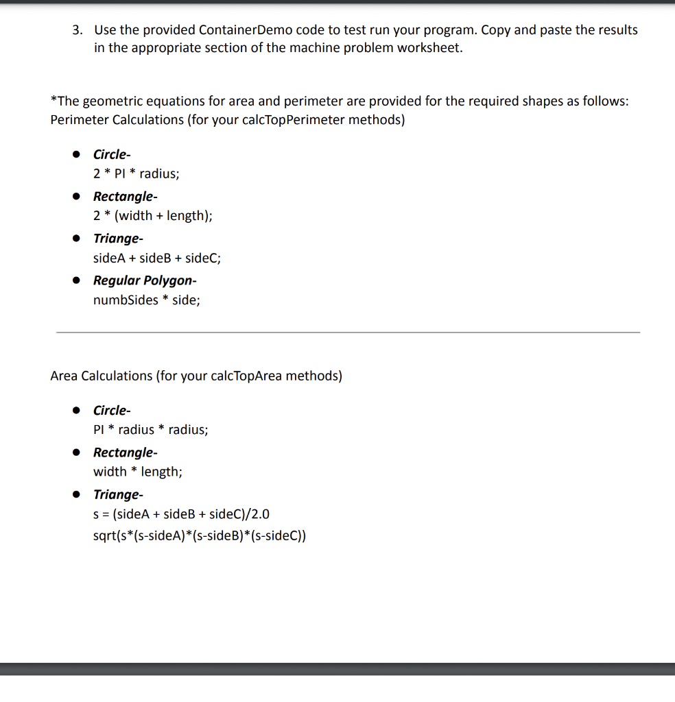 Solved Container Class Uml Class Diagram Read The Program 7216