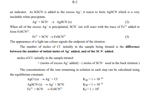 R-1 EXPERIMENT R: STOICHIOMETRY OF A NICKEL | Chegg.com