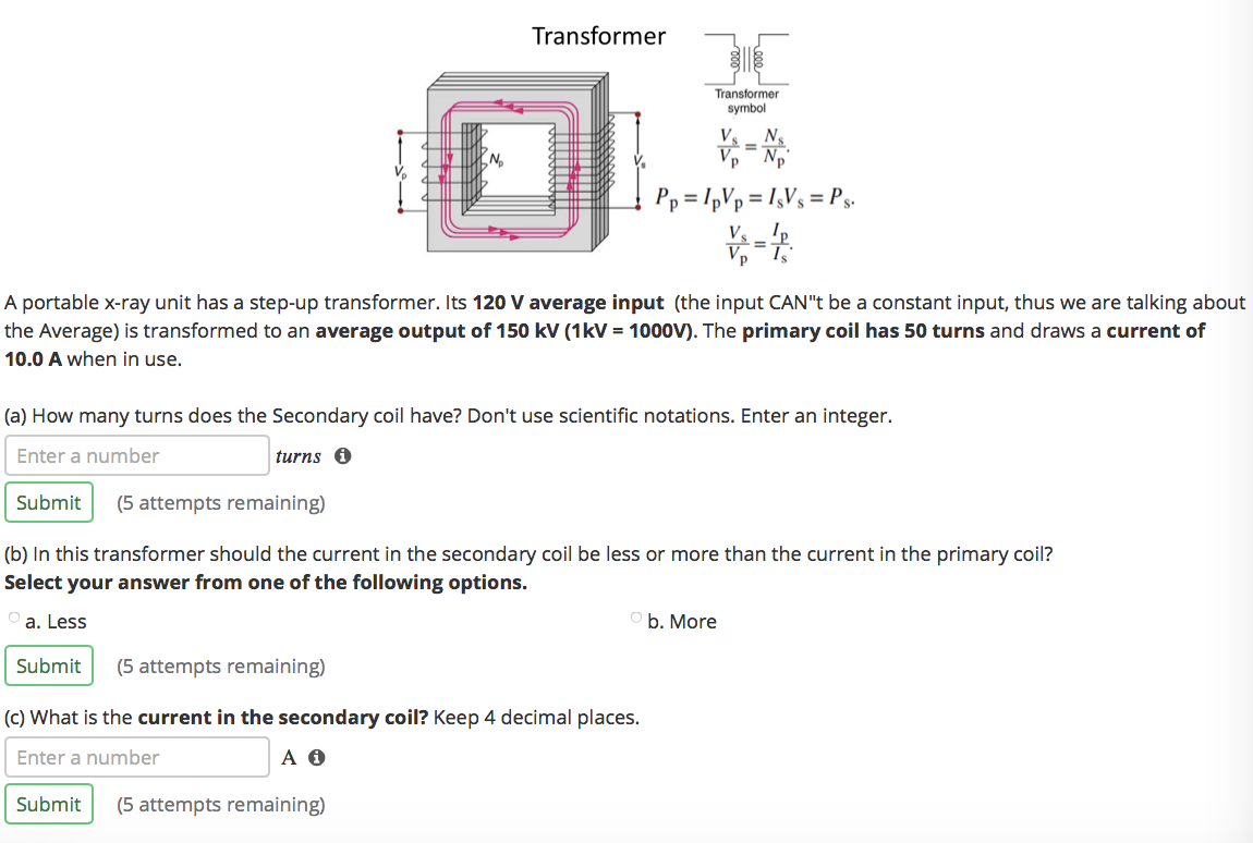 Solved Transformer Transformer symbol VS V. P N Ne Pp = 1pVp | Chegg.com