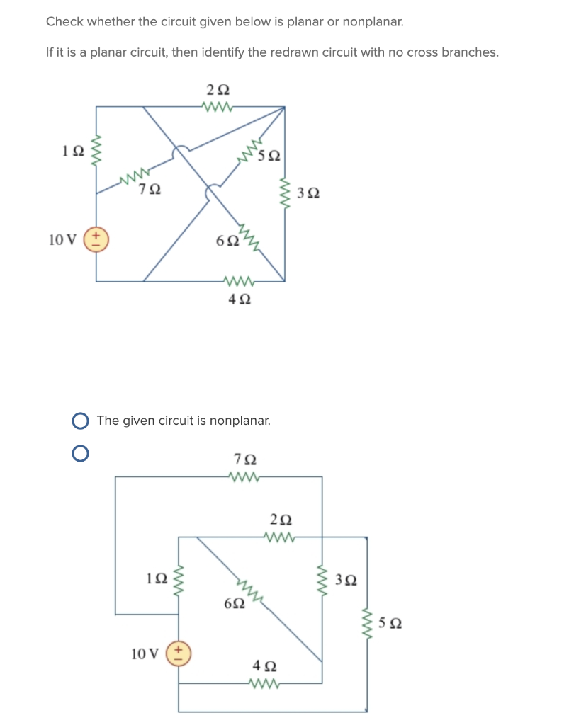 Solved Check whether the circuit given below is planar or | Chegg.com