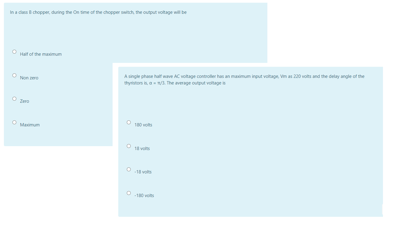 Solved In a class B chopper, during the On time of the | Chegg.com