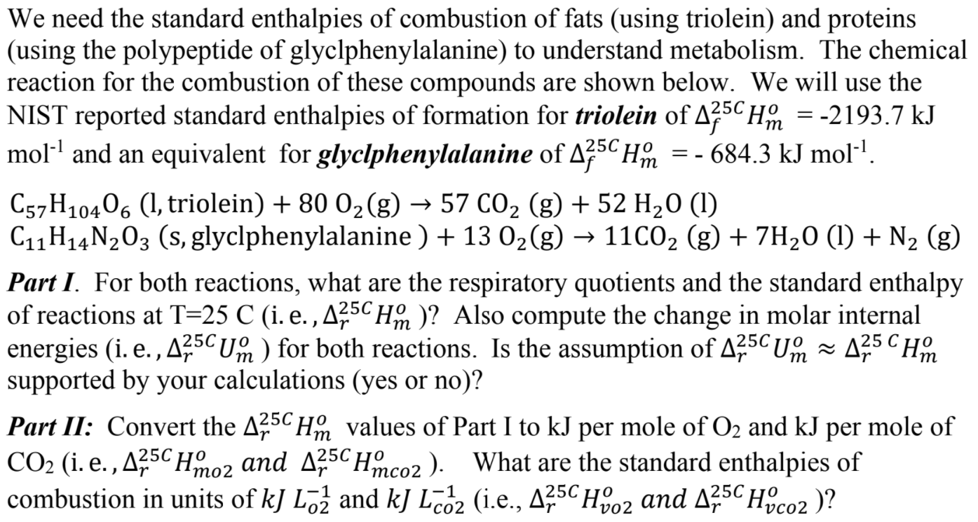 Solved т =- We need the standard enthalpies of combustion of | Chegg.com