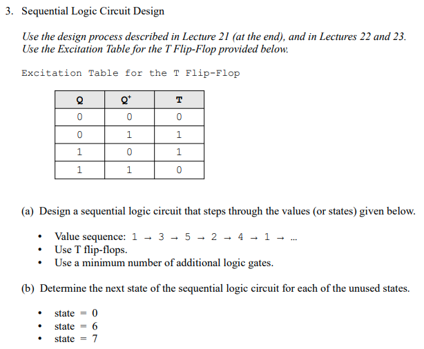 Solved 3. Sequential Logic Circuit Design Use the design | Chegg.com