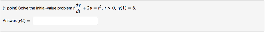 Solved Problem 15 (1 point) Solve the initial-value | Chegg.com