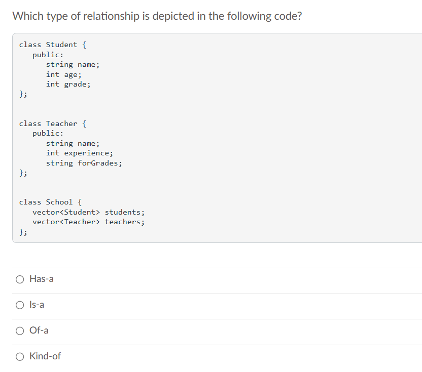 Solved Which type of relationship is depicted in the | Chegg.com