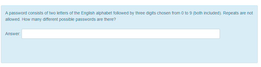 Solved A password consists of two letters of the English | Chegg.com