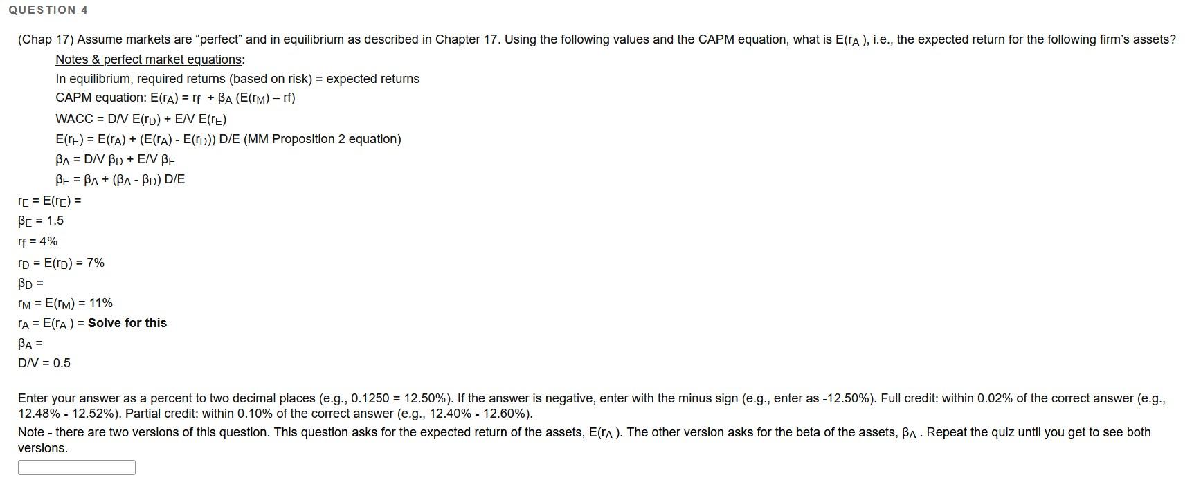 Solved Notes \& perfect market equations: In equilibrium, | Chegg.com