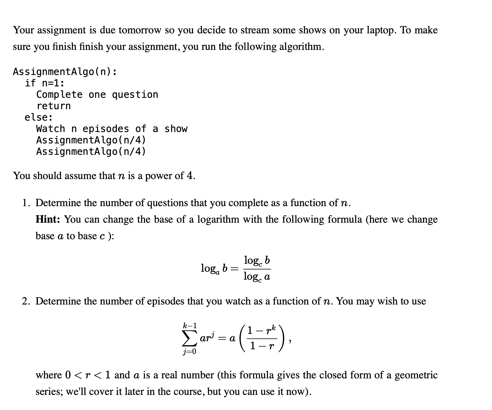 Solved Your assignment is due tomorrow so you decide to | Chegg.com