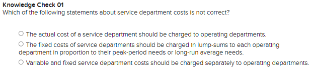 Solved Knowledge Check 01 Which of the following statements | Chegg.com