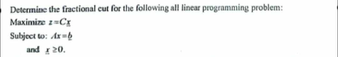 Solved Determine the fractional cut for the following all | Chegg.com