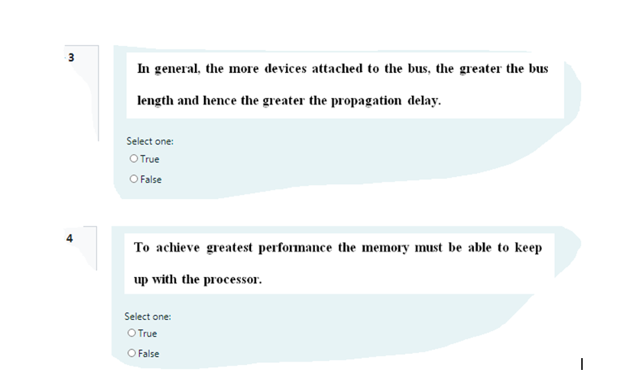 Solved These true or False questions from computer | Chegg.com