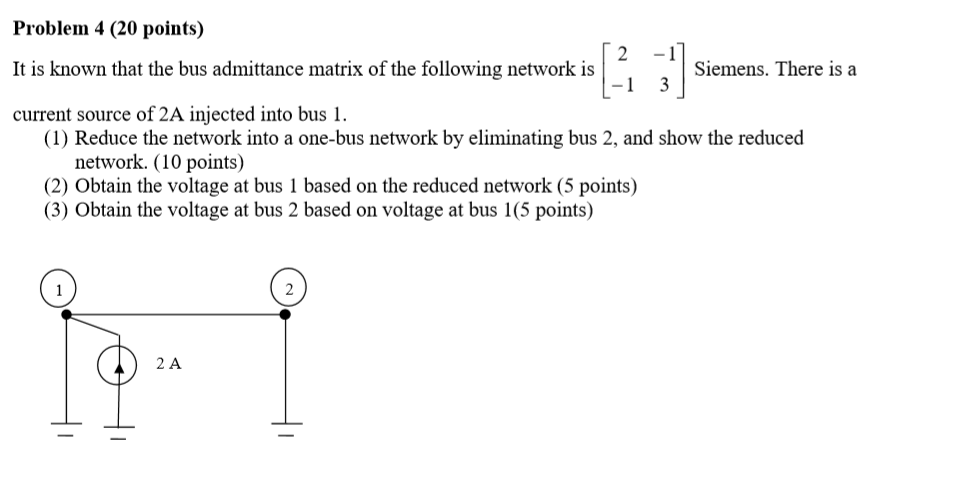 Solved Problem 3 (20 points) It is known that the bus | Chegg.com