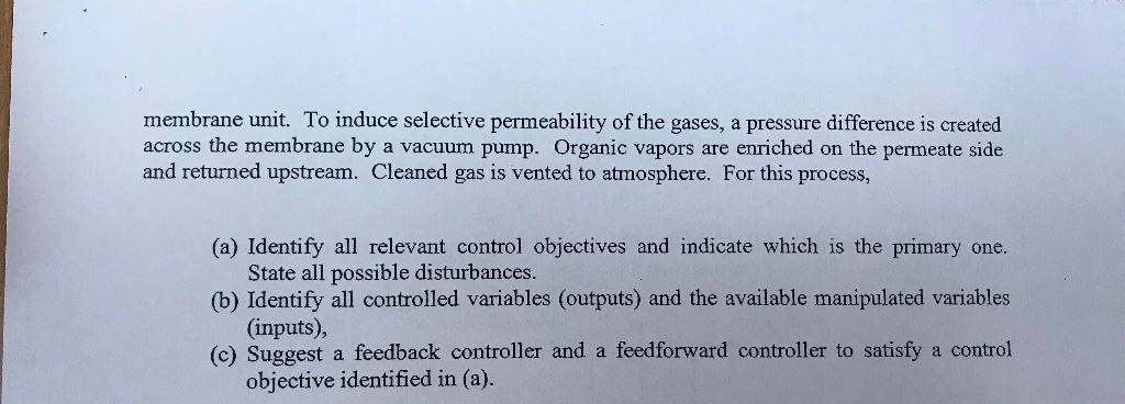 Solved 2. To effectively remove volatile organic compounds | Chegg.com