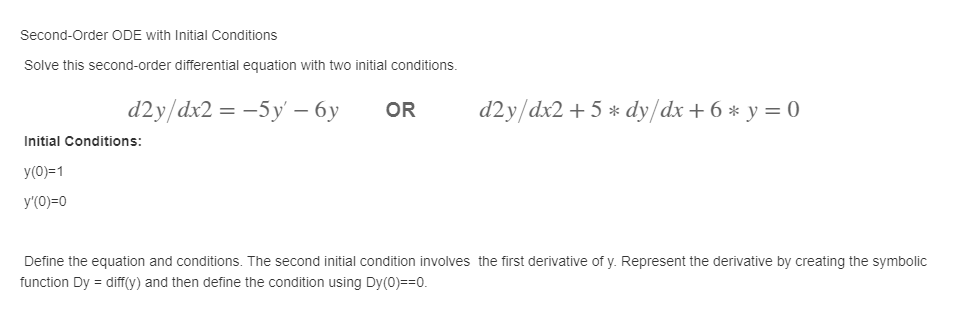 Solved Second-Order ODE with Initial Conditions Solve this | Chegg.com