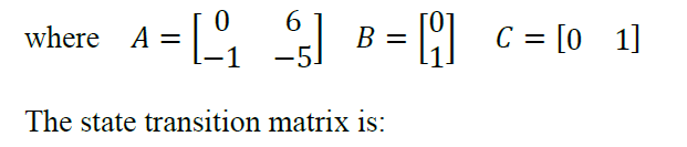 Solved Find the state transition matrix of the following | Chegg.com