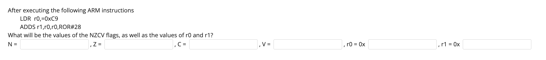 After executing the following ARM instructions LDR | Chegg.com