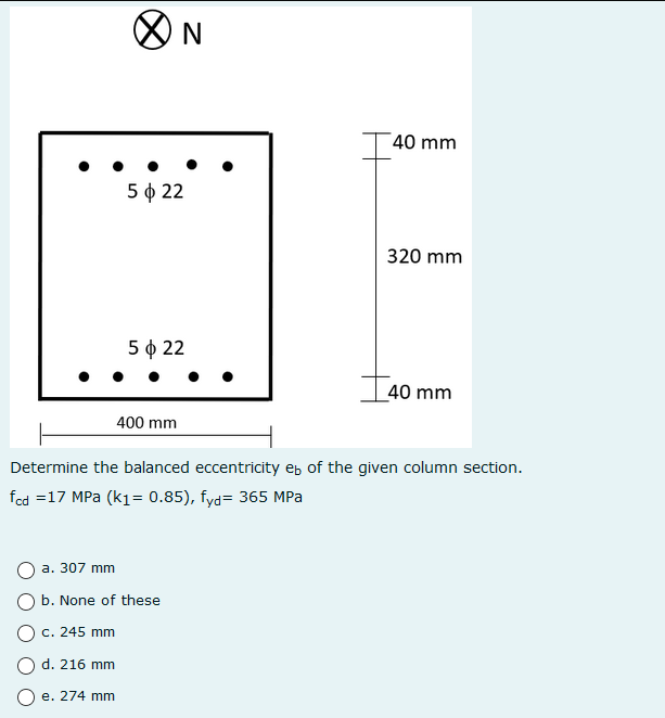 Solved Determine the balanced eccentricity eb of the given | Chegg.com