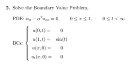 Solved 2. Solve the Boundary Value Problem, PDE: | Chegg.com