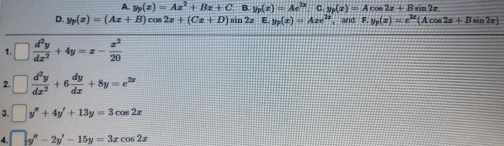 Solved Match the following solutions for the method of | Chegg.com