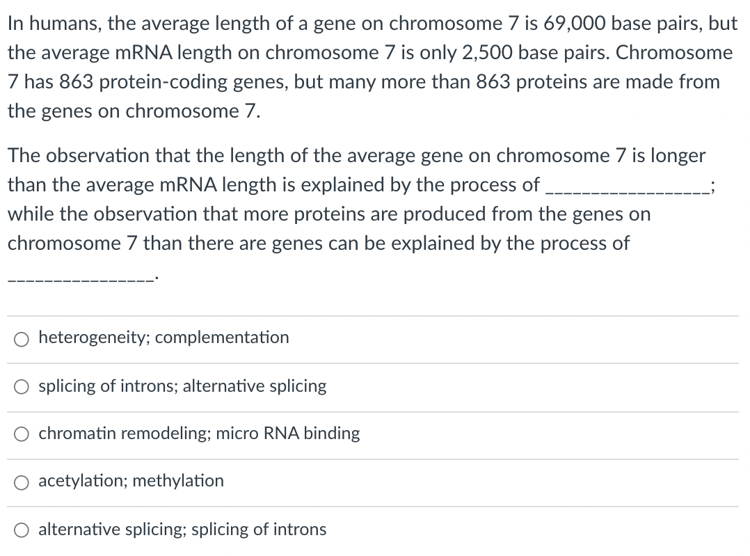 Solved In humans, the average length of a gene on chromosome | Chegg.com