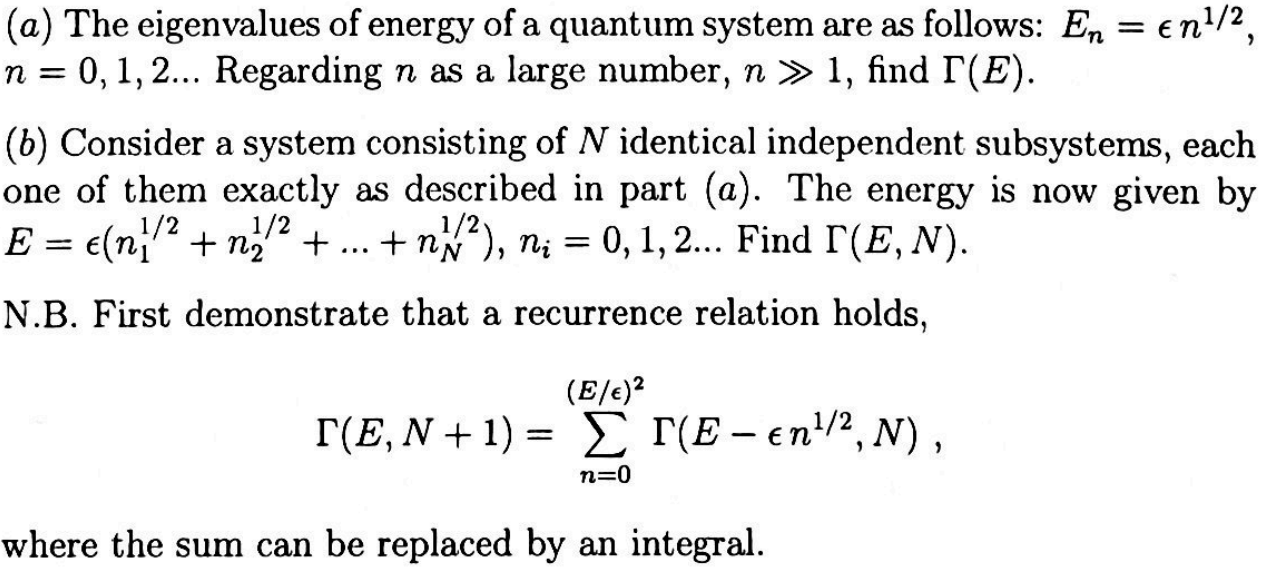 Solved (a) The eigenvalues of energy of a quantum system are | Chegg.com