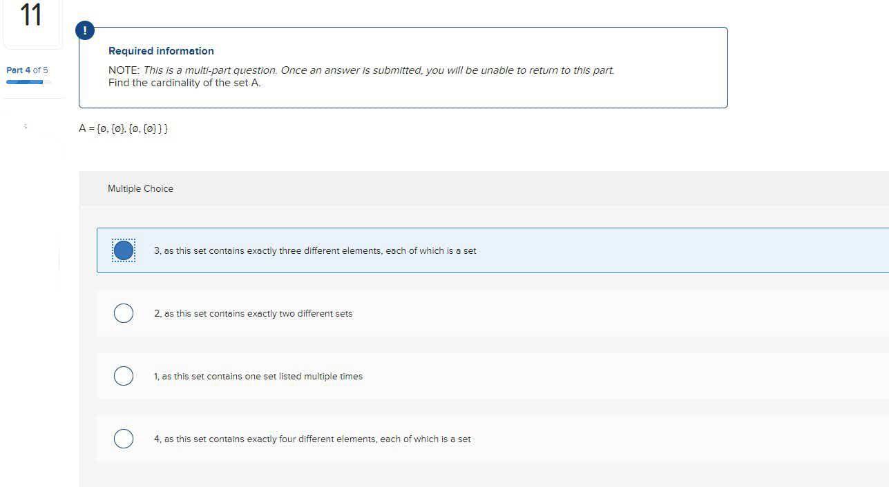 Solved 11 ! Required information Part 4 of 5 NOTE: This is a | Chegg.com