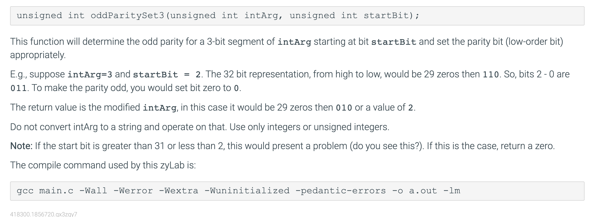 Solved This function will determine the odd parity for a | Chegg.com