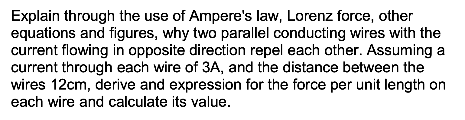 Solved Explain through the use of Ampere's law, Lorenz | Chegg.com