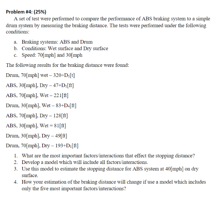 Solved A set of test were performed to compare the | Chegg.com