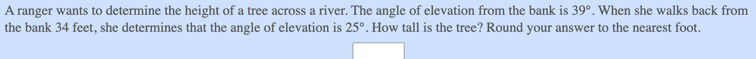 Solved A ranger wants to determine the height of a tree | Chegg.com