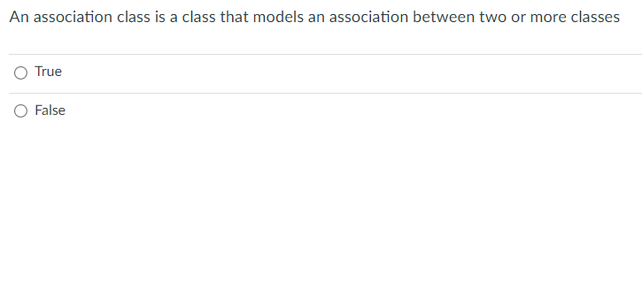 Solved An association class is a class that models an | Chegg.com
