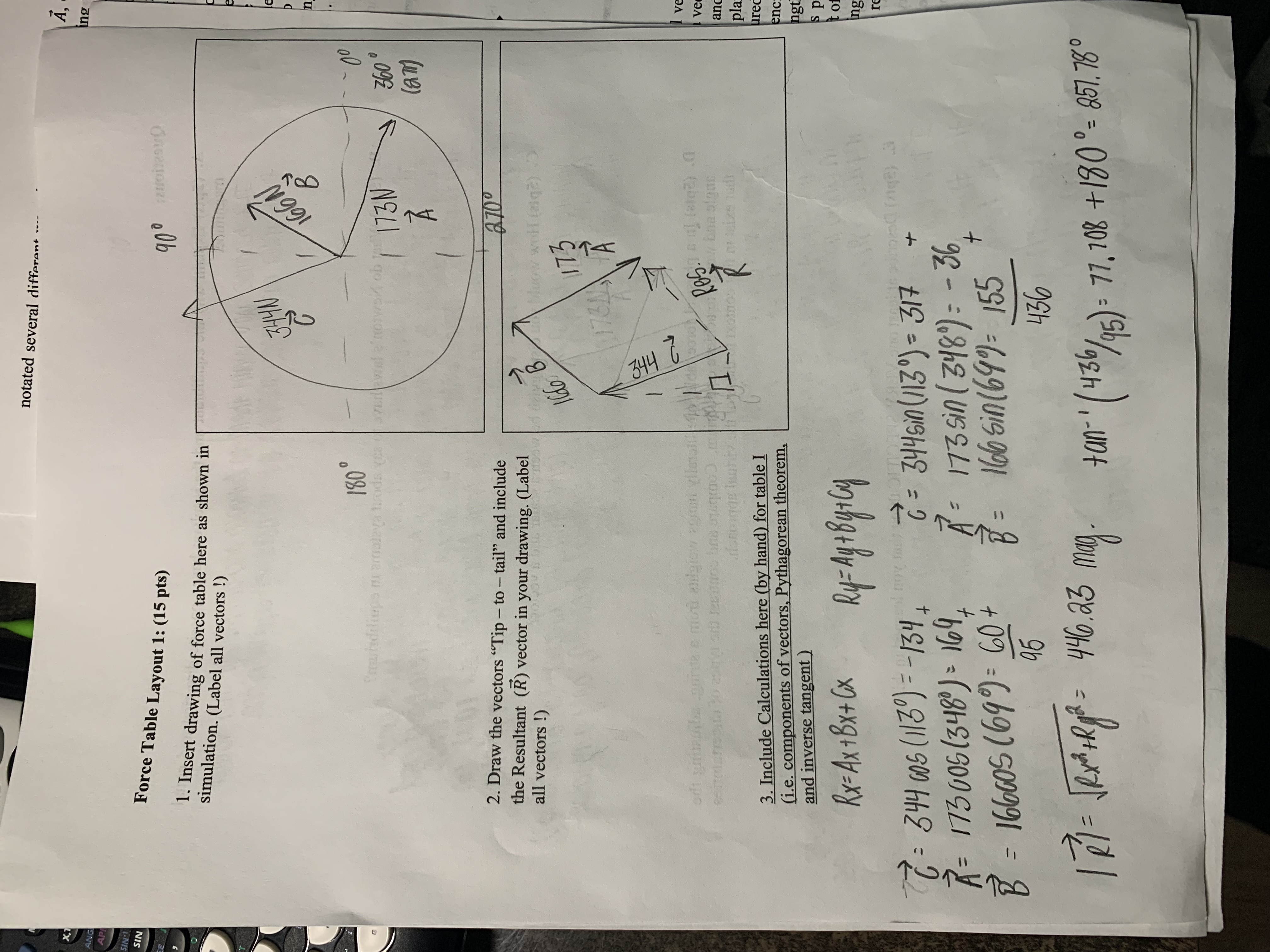 Solved Online Experiment 3: Vector Addition-Laboratory | Chegg.com