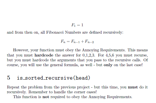 Solved 1.1 Loops Banned In every function in this project - | Chegg.com