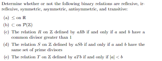 Solved Determine whether or not the following binary | Chegg.com